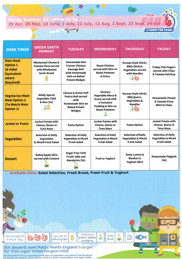 Wexham Court Primary - Lunch Menus